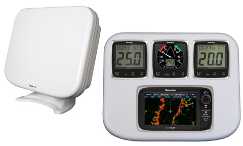 MarinePod 7 Inch Chartplotter and 3 Instrument Pod with White Deck ...