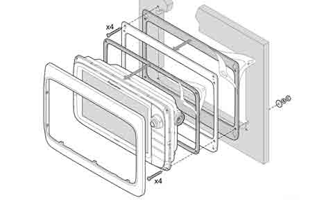 Raymarine c12 and e12 Retro-fit kit for C120 and E120 cutout - R70011 ...